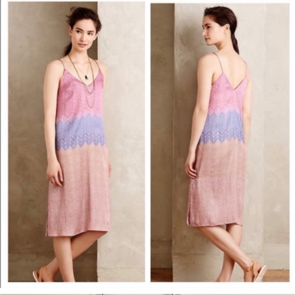 Dresses | Anthropologie Morgan Carper Chevron Sands Slip Dress By Nomad ...